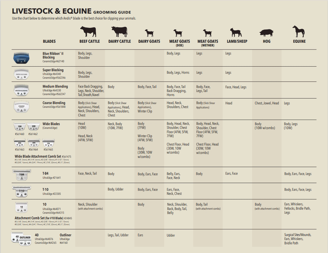 A Guide for Livestock and Equine Grooming