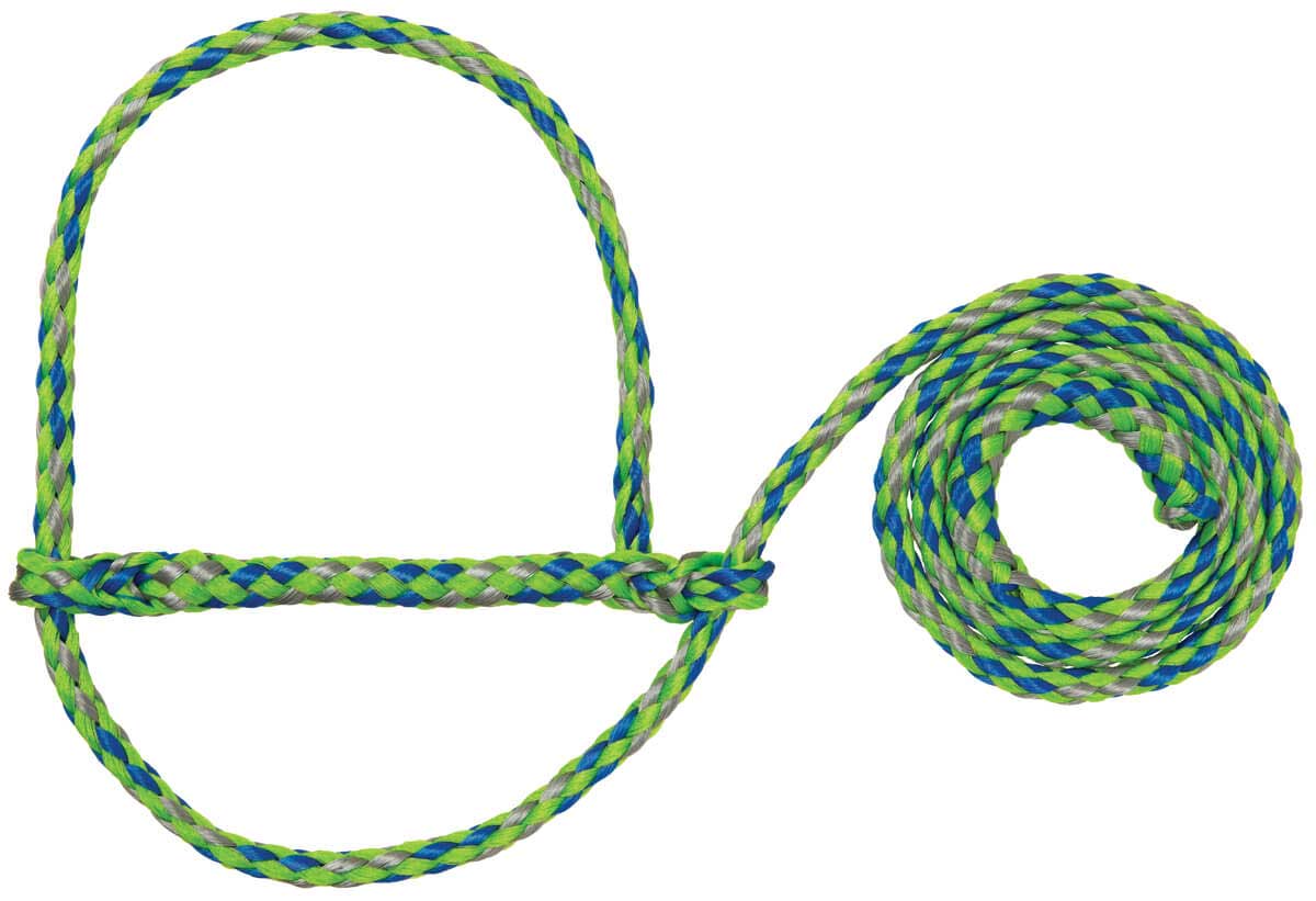 Poly Rope Sheep Halter Green/Blue/Gray - Item # 10012
