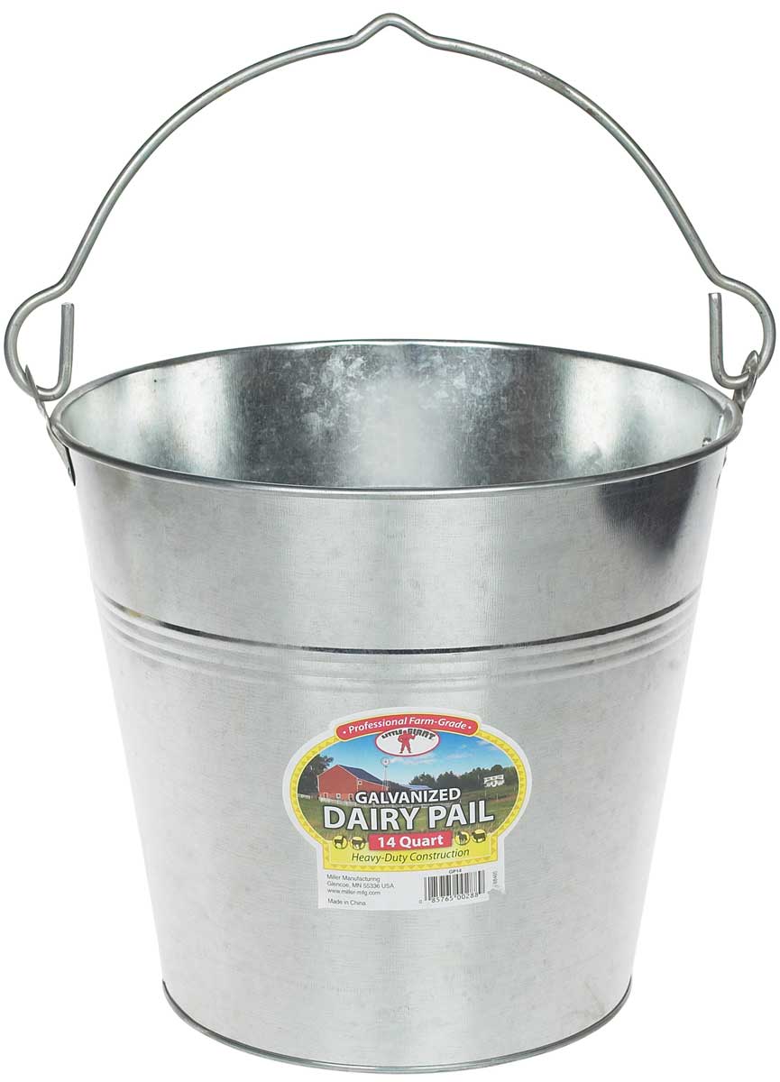 Galvanized Heavy Duty Dairy Pail Little Giant Buckets Feeders galvanized-heavy-duty-dairy-pail-little-giant-buckets-feeders