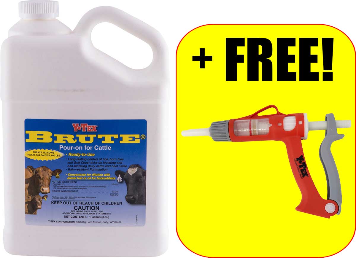 Brute Pour-On for Cattle Y-Tex - Fly Sprays Repellents | Fly Control