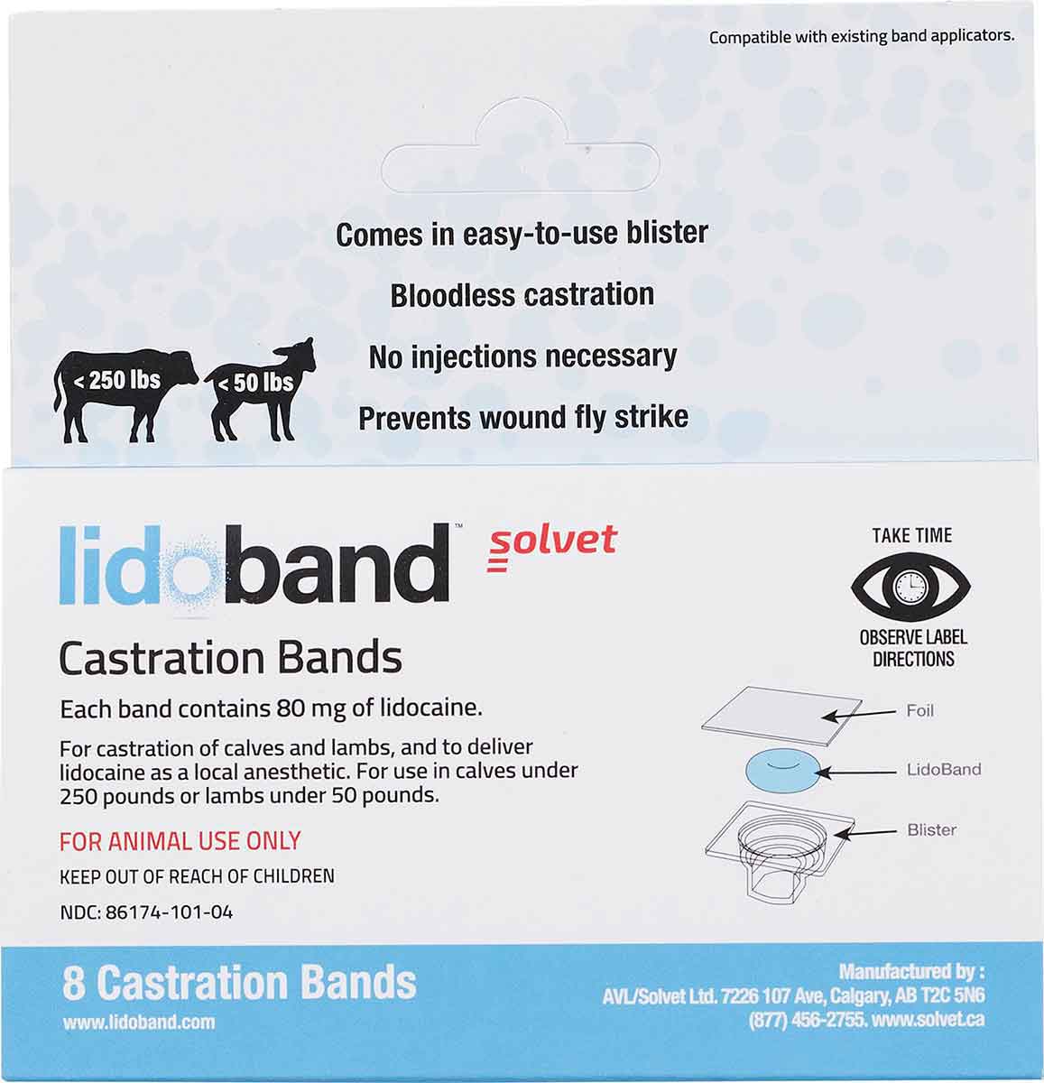 Valley Vet - Lidoband Castration Bands for Calves and Lambs Solvet ...